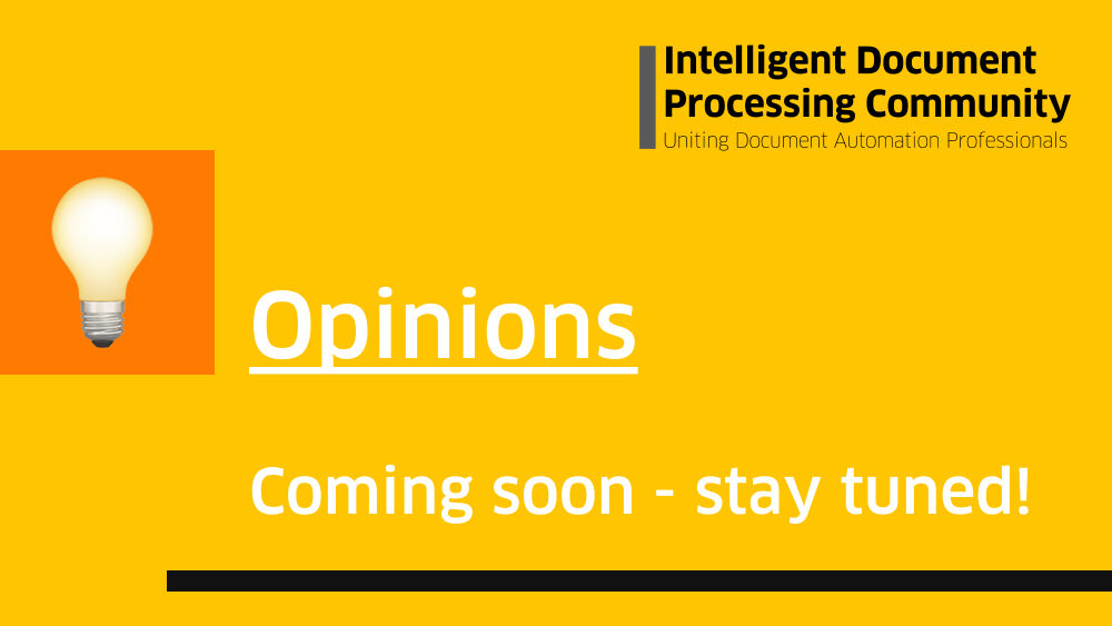Thought Leadership in Intelligent Document Processing